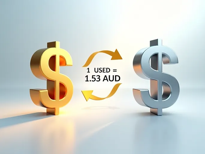 美元对澳元实时汇率1 USD 兑换 153 AUD